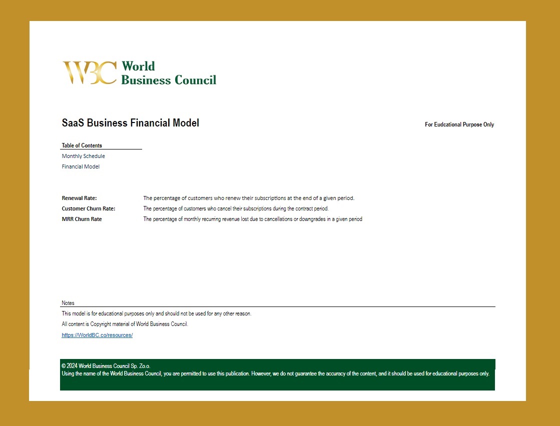 Valuing a SaaS Business with Template – World Business Council